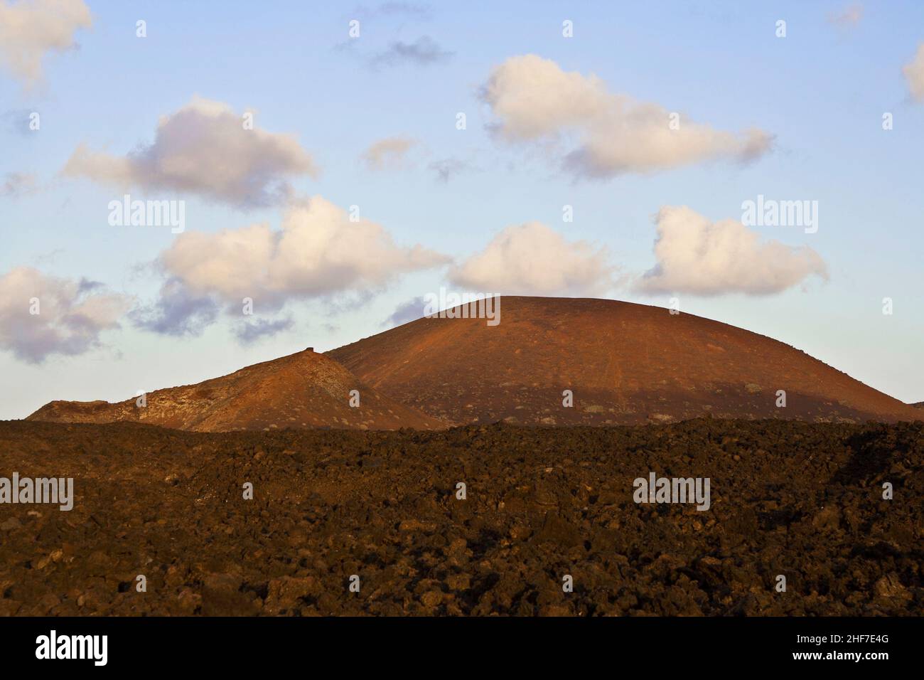 vulcanic landscape under the extincted vulcano Stock Photo - Alamy