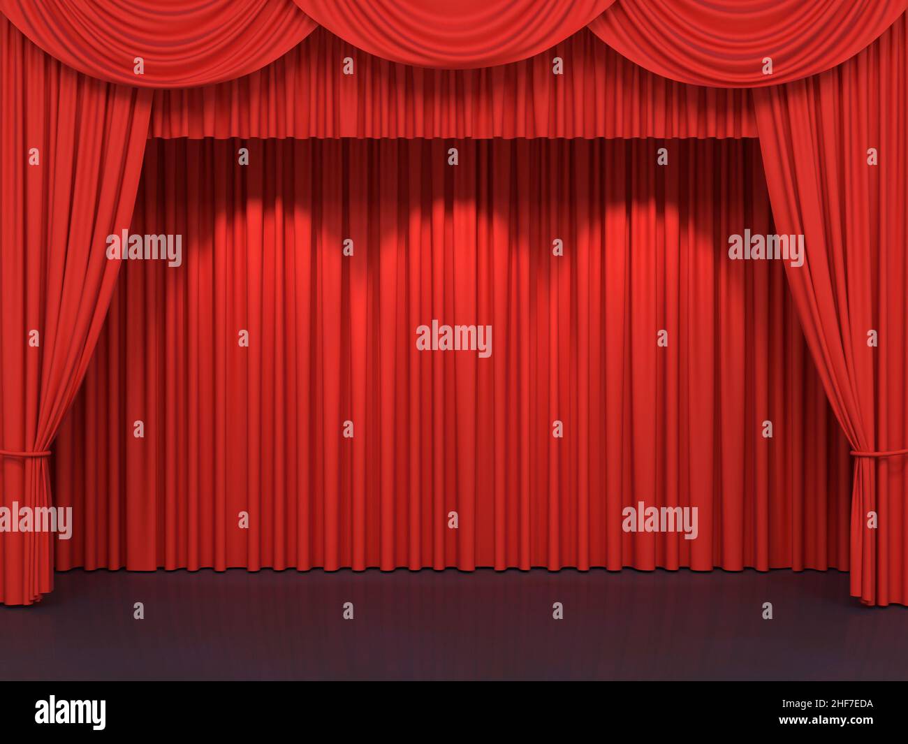 Red stage curtains. Luxury red velvet drapes Stock Photo - Alamy