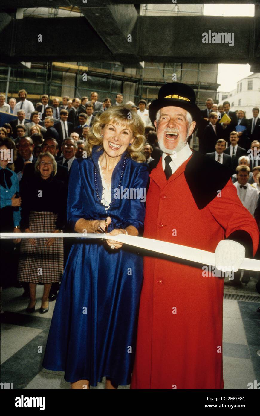 English actress Susan Hampshire opening Lloyds Shop in London 1986 ...