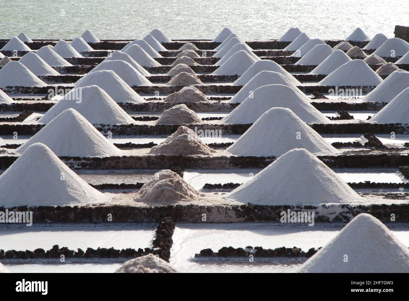 Salt piles on a saline exploration Stock Photo - Alamy
