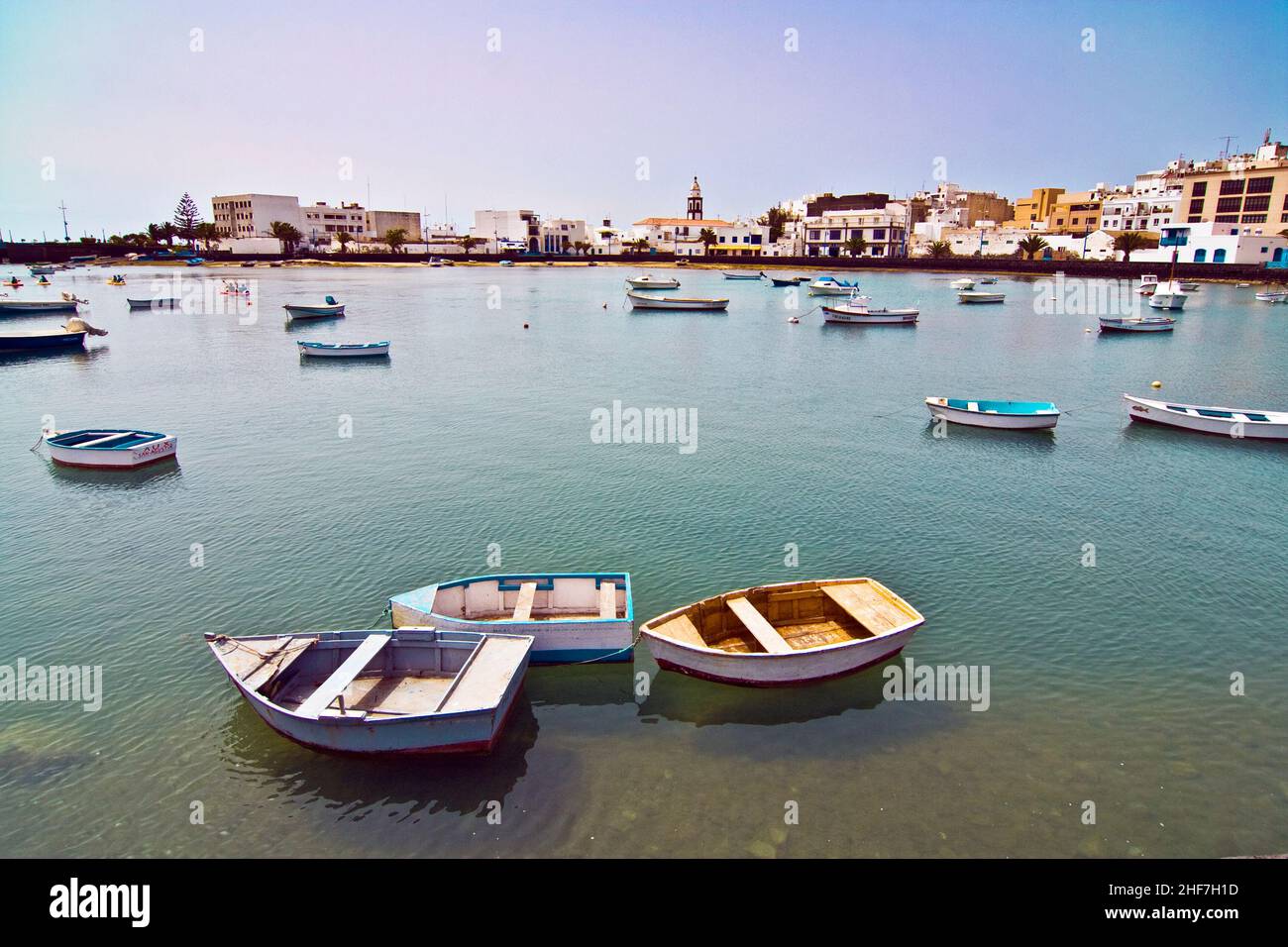 Charco de San Gines, the laguna at the city of Arrecife, capital of ...