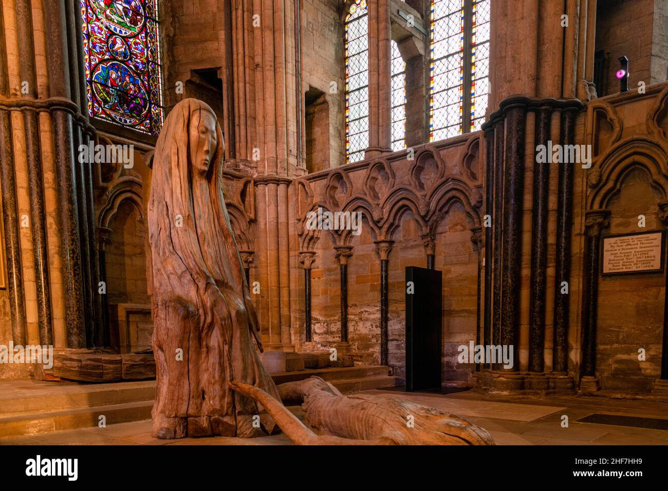 Stained glass window durham cathedral hi-res stock photography and ...