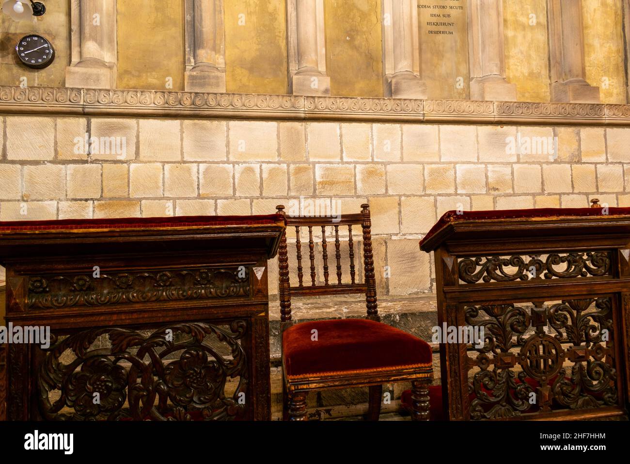 Durham, UK - 29 August 2019: Durham cathedral Chapter House. Rarely ...