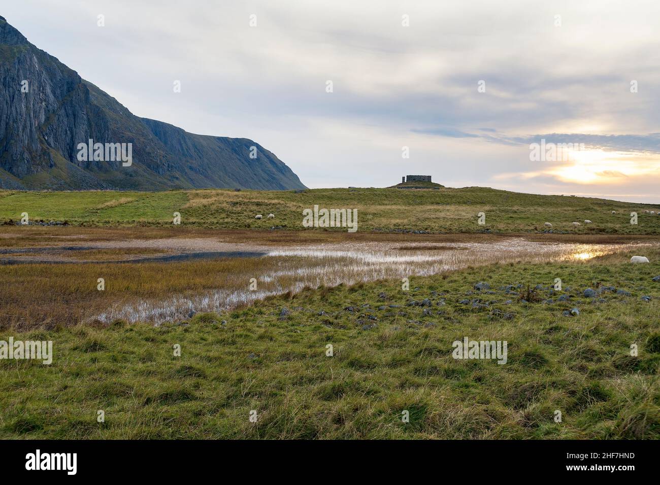 Norway, Lofoten, Vestvagøya, Eggum, Borga (radar station Second World ...
