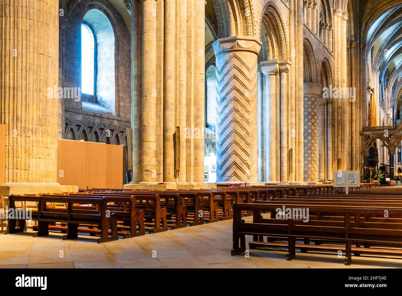 Inside Durham Cathedral, England, UK. Interior of Cathedral Church of ...