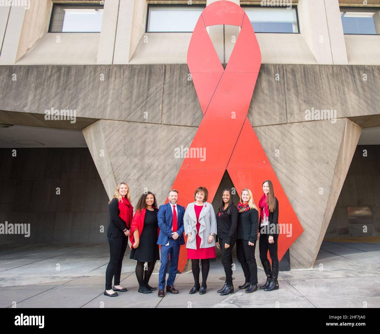 Secretary Carson and HOPWA with Word Aids Day Ribbon (24892209438 Stock ...