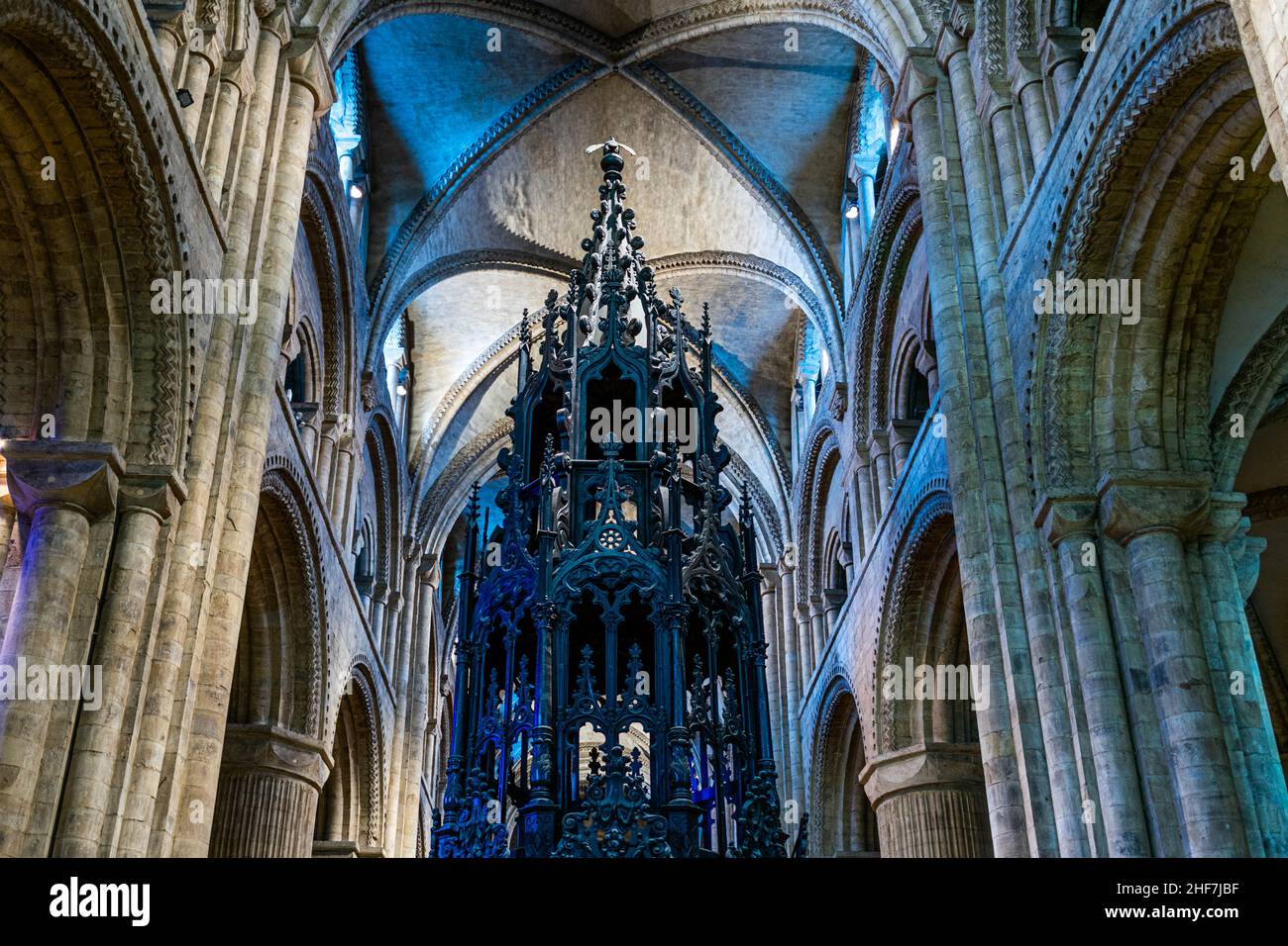 Inside Durham Cathedral, England, UK. Interior of Cathedral Church of ...