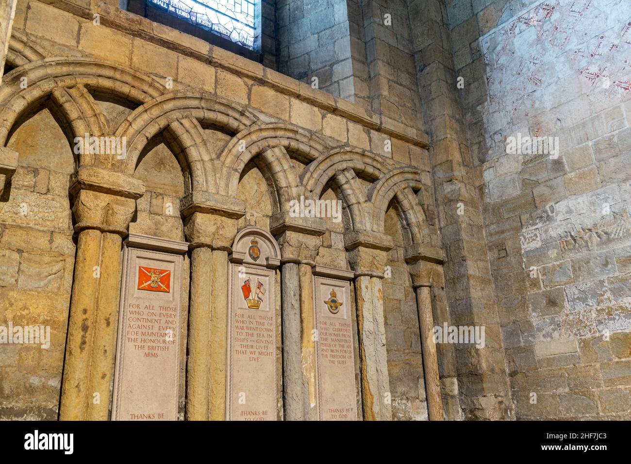Inside Durham Cathedral, England, UK. Interior of Cathedral Church of ...
