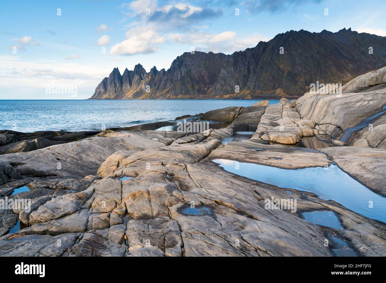 Norway, Senja, Skaland, Tungeneset, viewpoint Stock Photo - Alamy