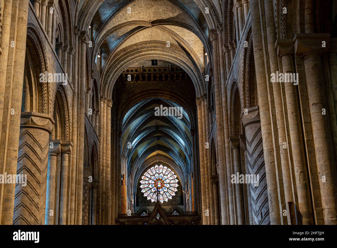 Inside Durham Cathedral, England, UK. Interior of Cathedral Church of ...