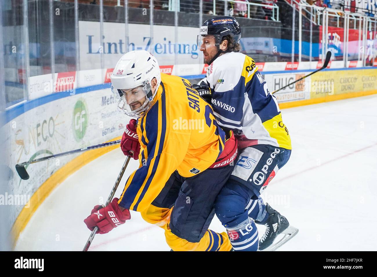 14.01.2022, Rapperswil, St.Galler Kantonalbank Arena, NL: SC Rapperswil ...