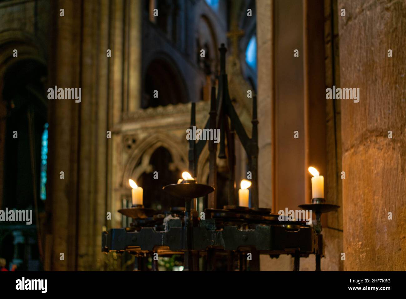 Durham, UK - 28th August 2019: Inside interior Durham Cathedral ...