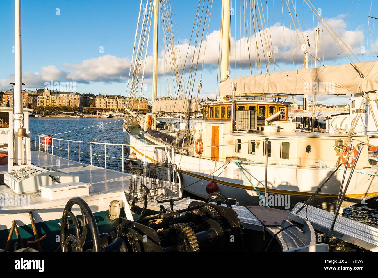Sweden, Stockholm, Skeppsholmen, historic port Stock Photo - Alamy