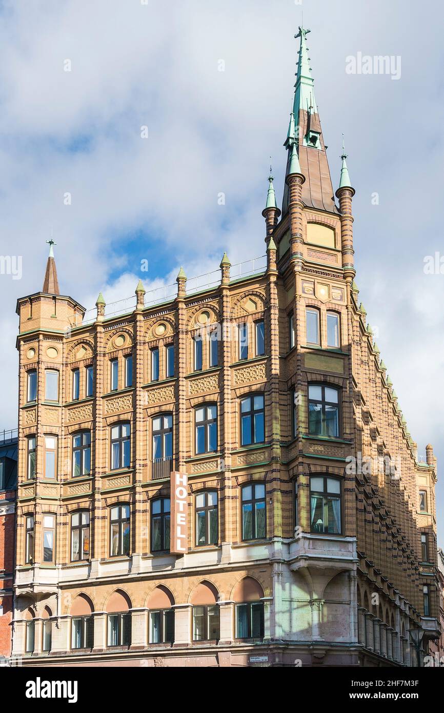 Sweden, Malmo, old town, Södergatan, corner house Stock Photo - Alamy