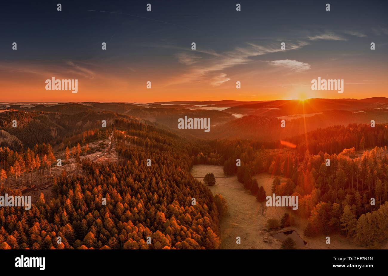 Germany, Thuringia, Großbreitenbach, Wildenspring, landscape, forest ...