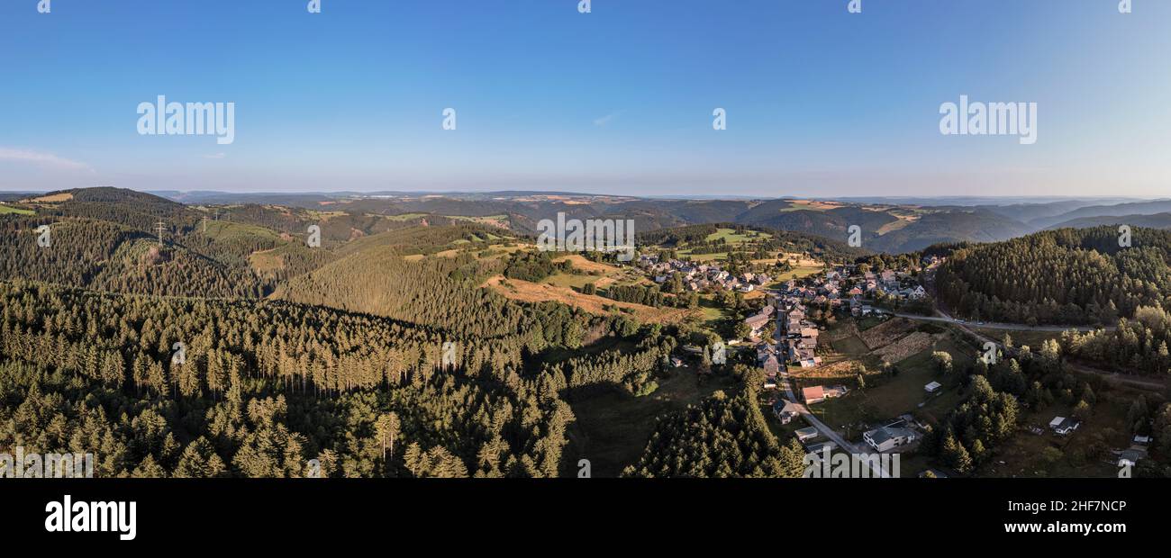 Germany, Thuringia, town of Schwarzatal, Lichtenhain, village ...