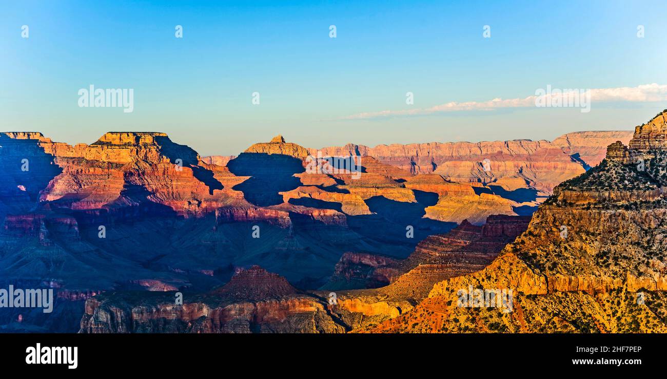 Grand Canyon at Mathers point in sunset light Stock Photo - Alamy