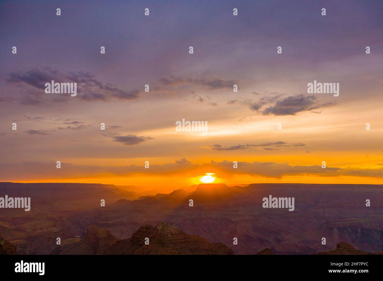 beautiful sunset at desert view point in the Great Canyon Stock Photo ...