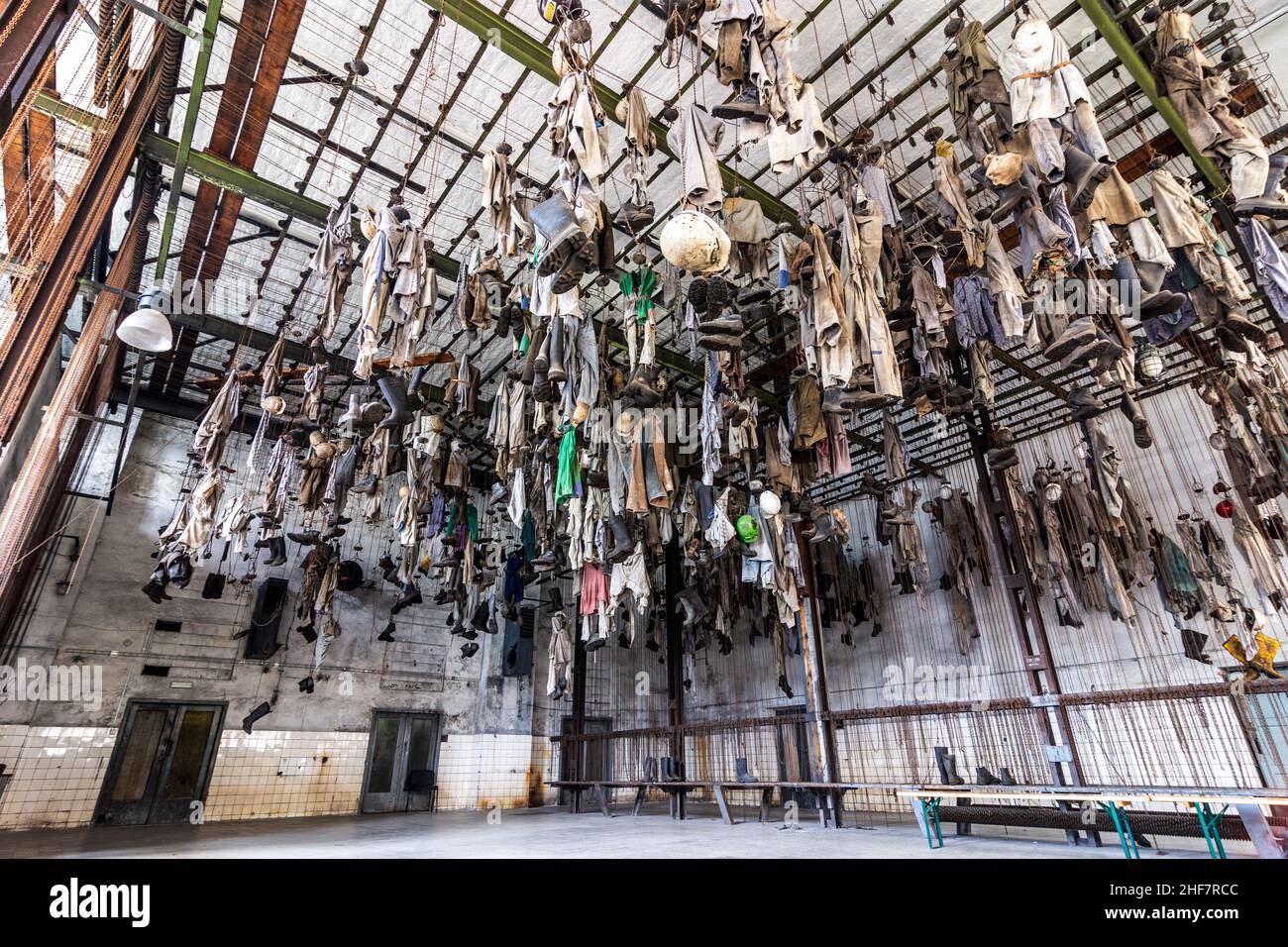 Hanging room of miners clothes hi-res stock photography and images - Alamy