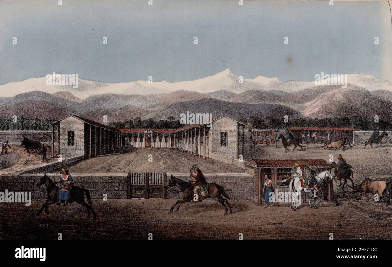 Schmidtmeyer, Peter & Scharf, G - Hacienda or Country Mansion Stock ...