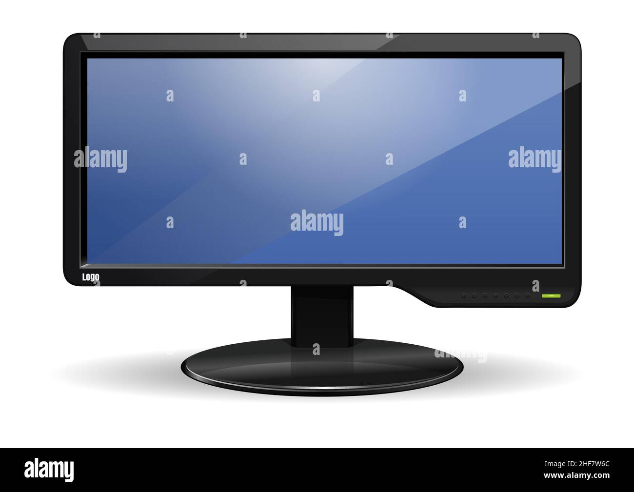 Liquid crystal display monitor Stock Vector Images - Alamy