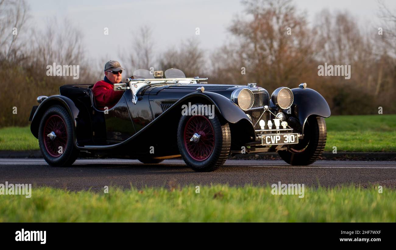 Jaguar SS 100 replica Stock Photo - Alamy