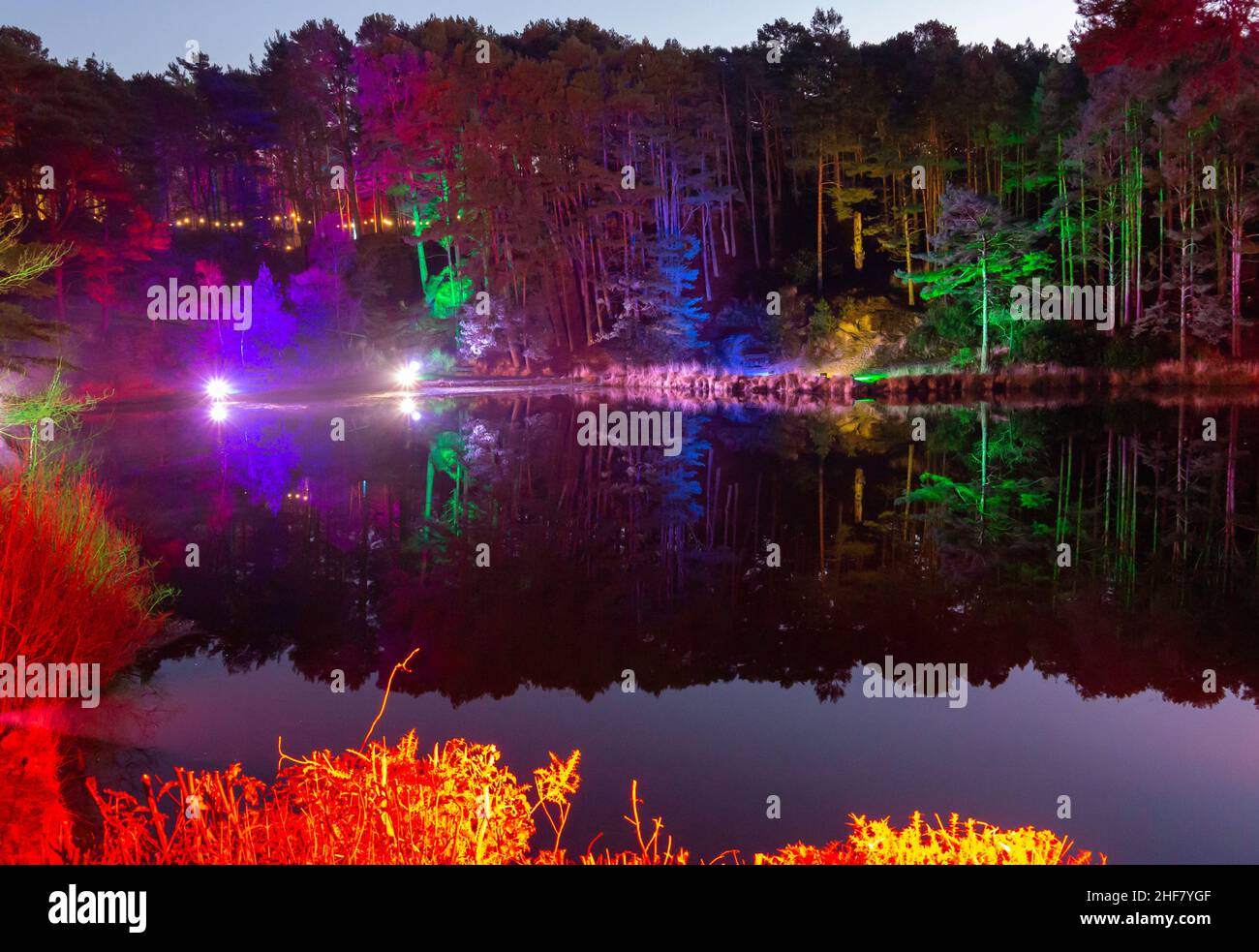 Wareham, Dorset, UK. 14th January, 2022. Blue Pool Nature Reserve is ...