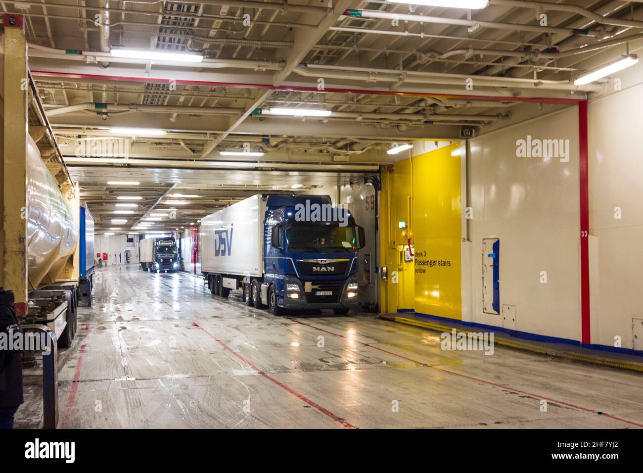 Car deck in ferry ship of stena line hi-res stock photography and ...