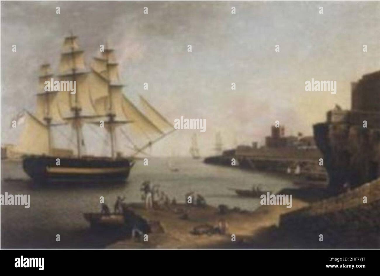 The British vessel Europa approaching Port Mahon, Minorca - Anton ...