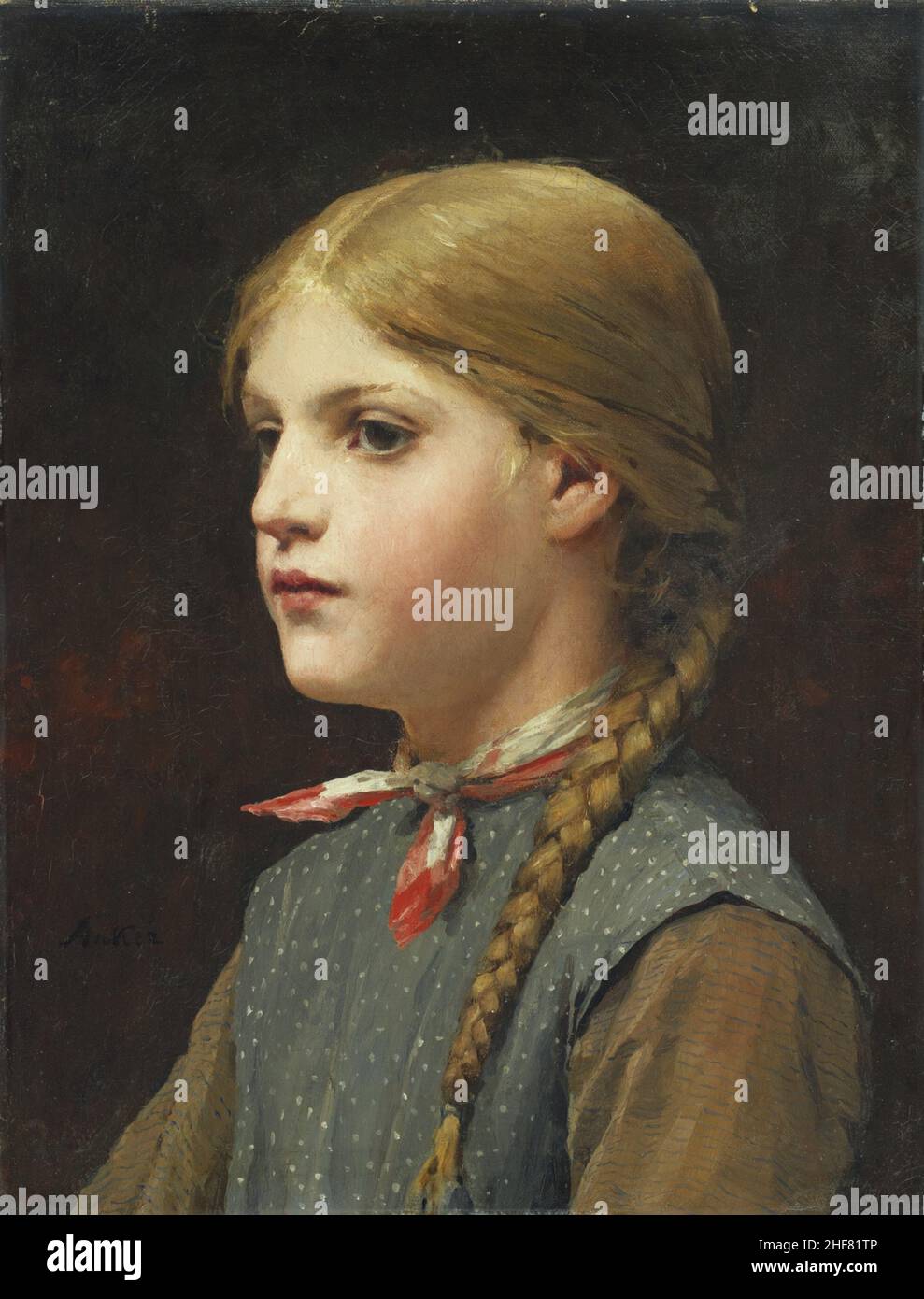 Albert anker girl hi-res stock photography and images - Alamy