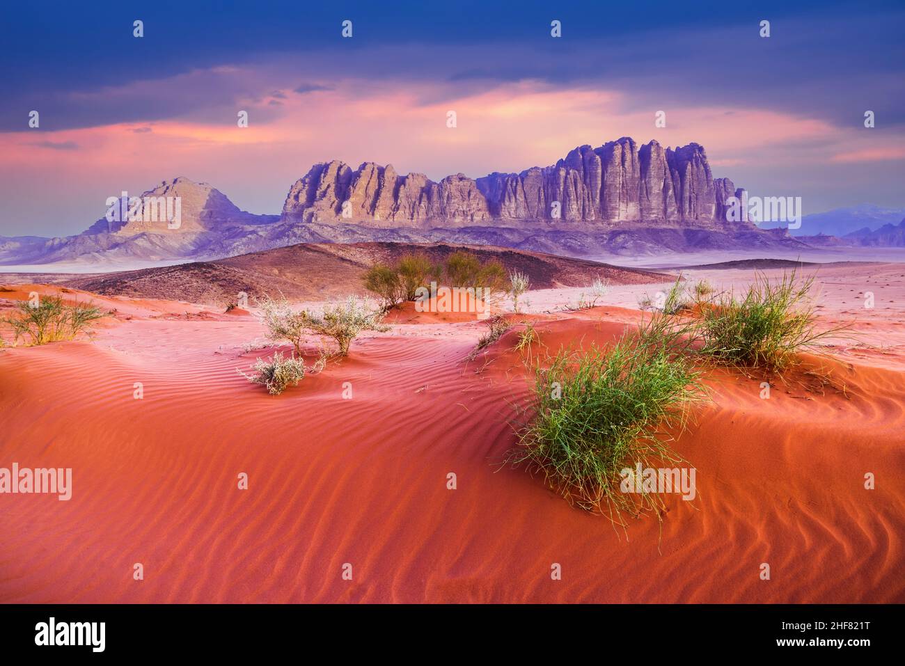 Wadi Rum, Jordan. Jabal Al-Qatar is one of the most impressive ...