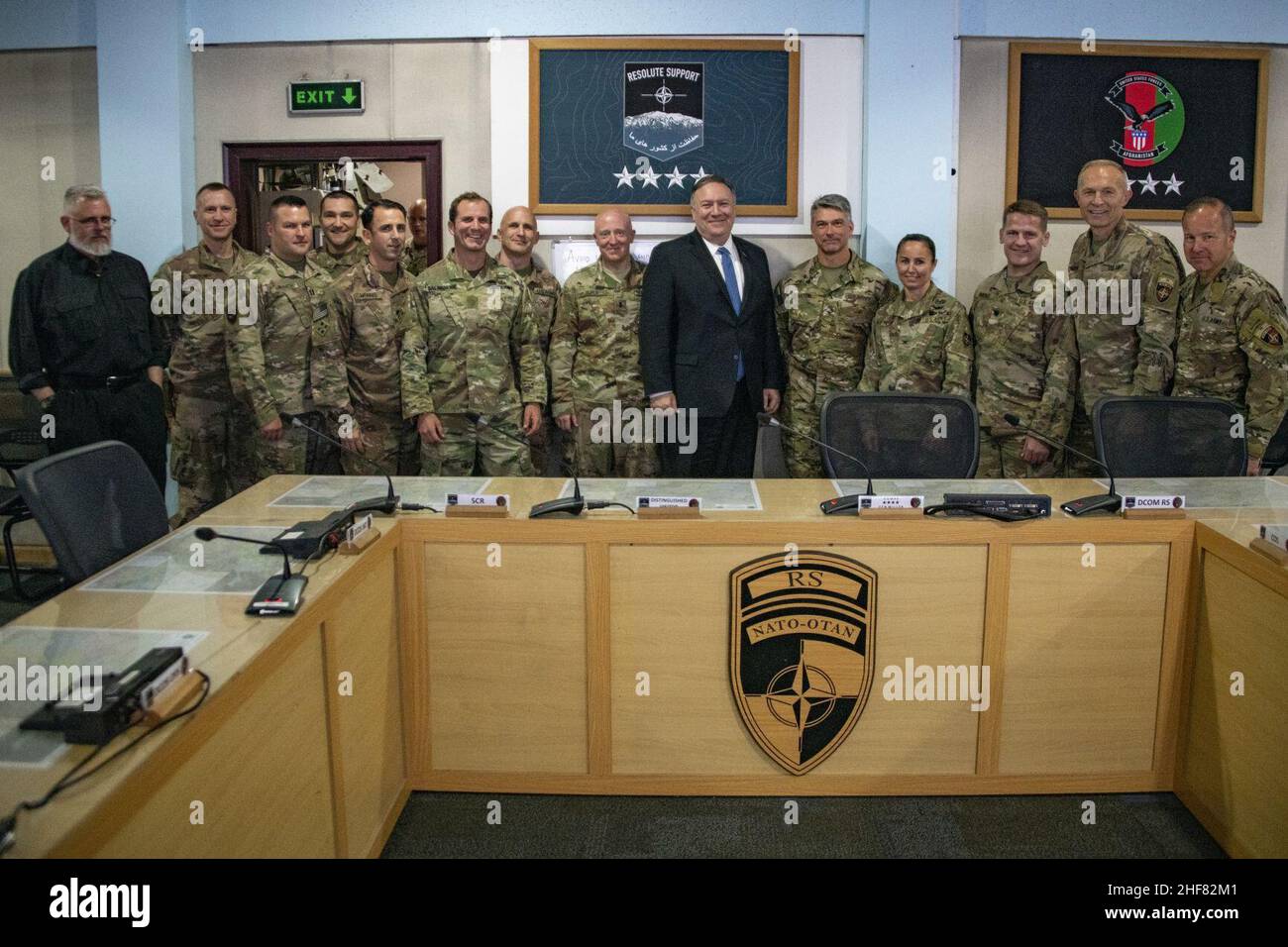 Secretary Pompeo Poses for a Group Photo at the Resolute Support ...