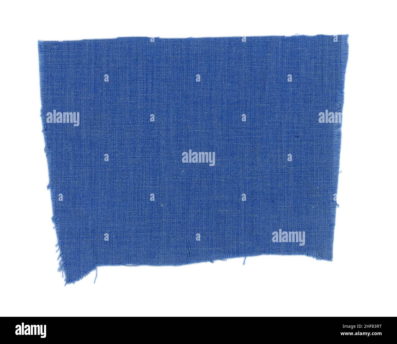 blue cotton fabric swatch isolated over white background Stock Photo ...
