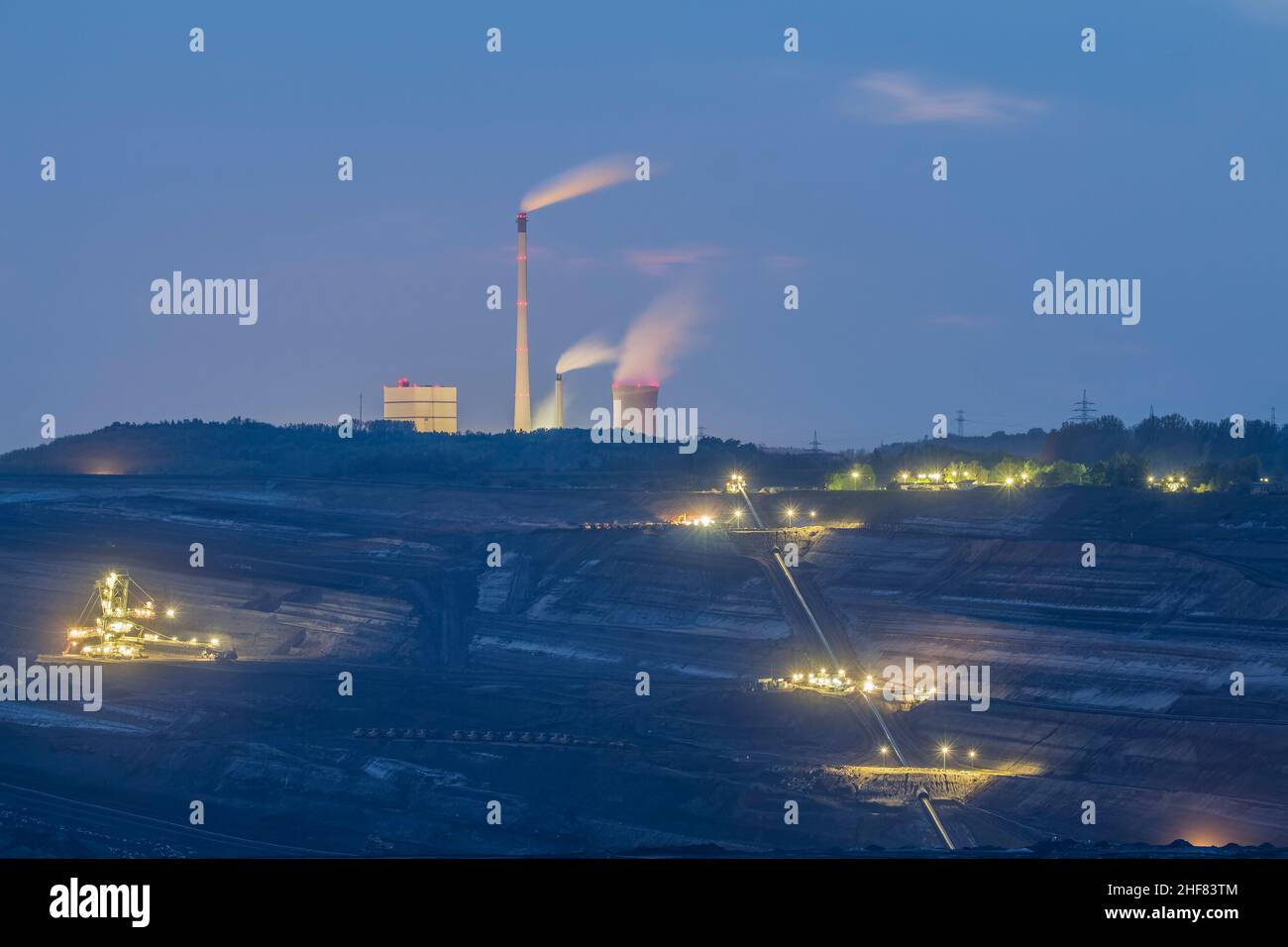 Germany, Lower Saxony, Schöningen, decommissioned lignite power plant ...