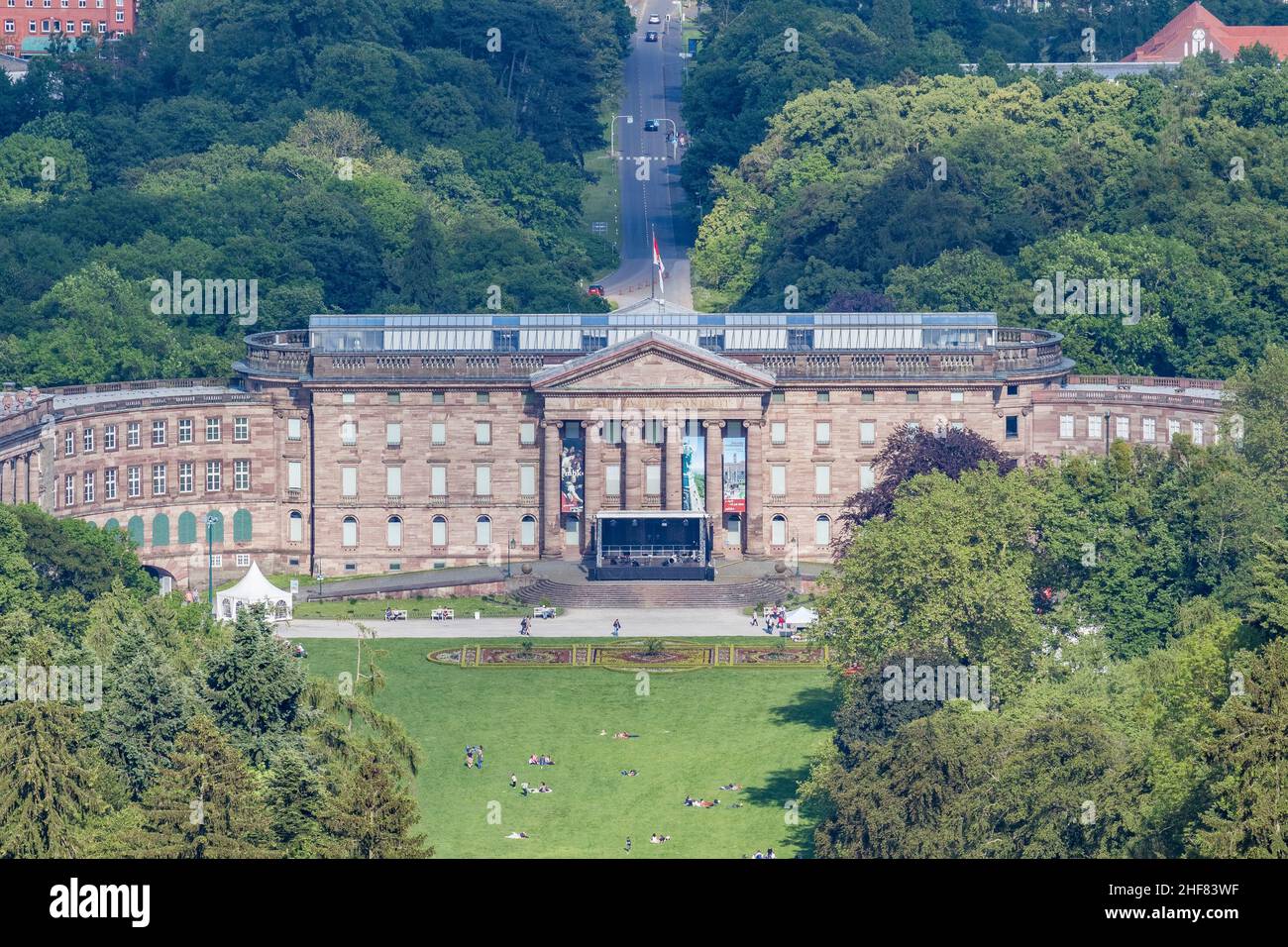 Germany, Hesse, Kassel, castle in the Bergpark Wilhelmshöhe Stock Photo ...