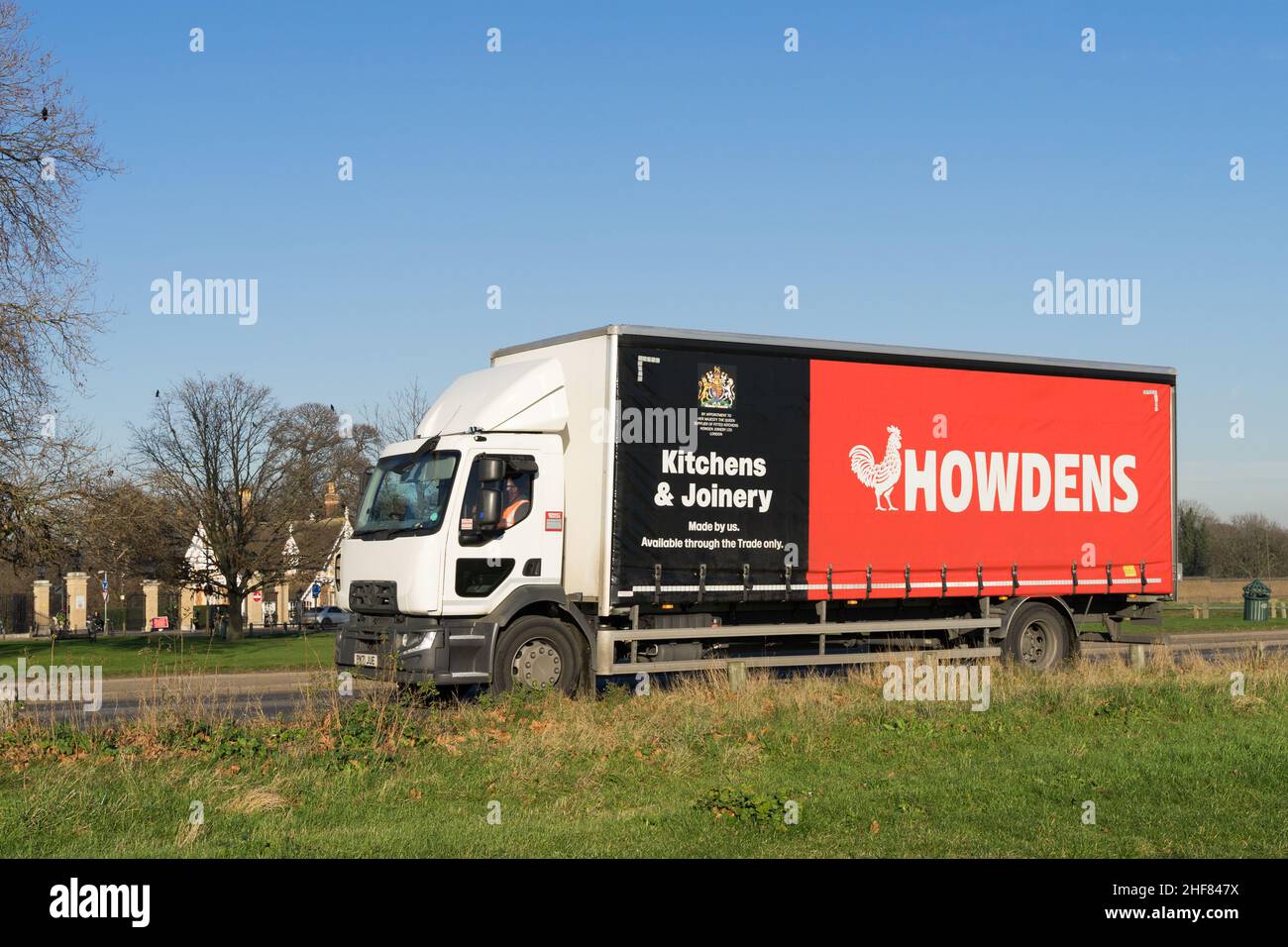 Front side view of Howdens HGV delivery Lorry London England UK Stock ...
