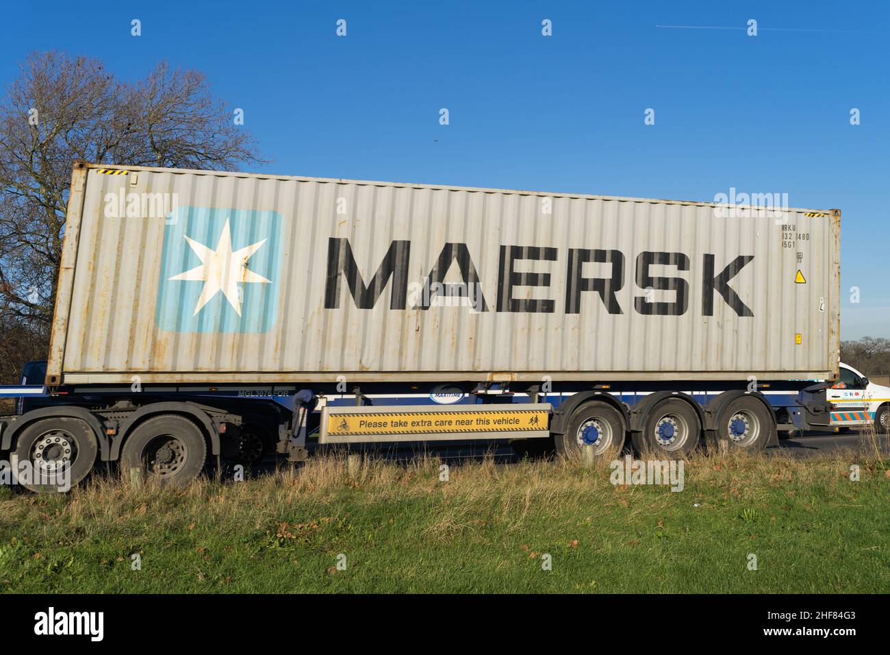 Masersk container on hgv hi-res stock photography and images - Alamy