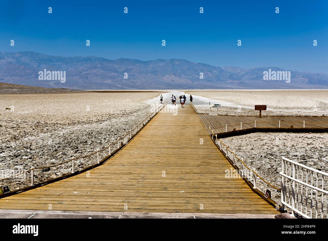 Badwater, deepest point in the USA, Saltsee mixed with minerals in the ...