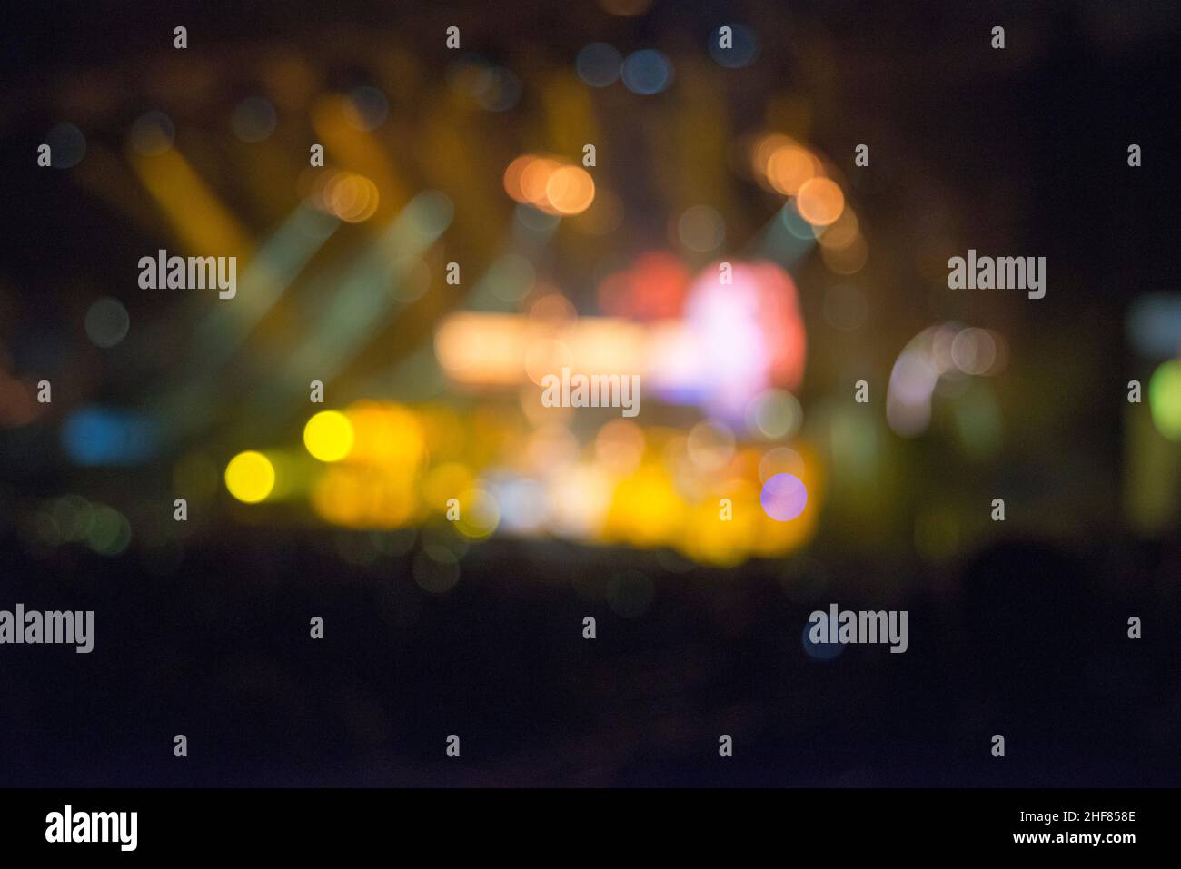 Club, concert, crowd, colored lights, spotlights, party Stock Photo - Alamy