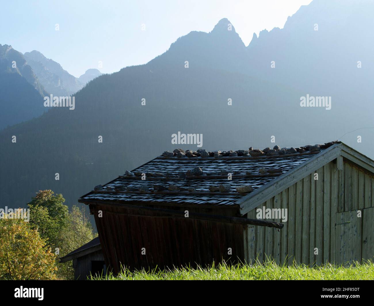 Upper Bavaria, hut, barn, Lattengebirge Stock Photo - Alamy