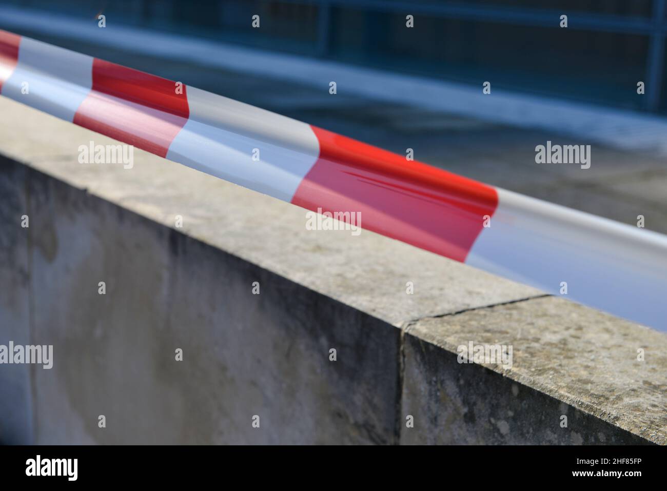 Barrier tape, no entry, barrier Stock Photo - Alamy