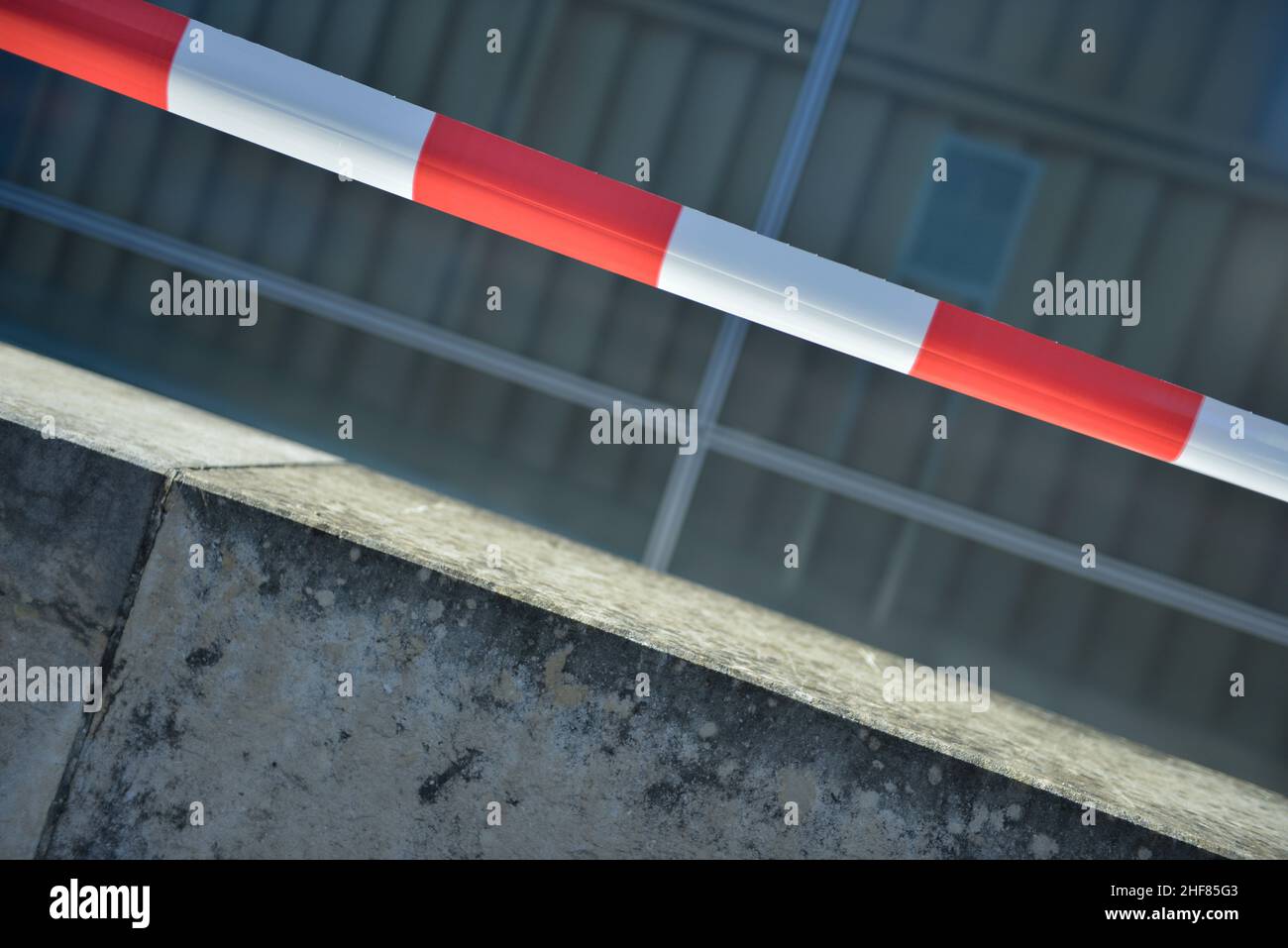 Barrier tape, no entry, barrier Stock Photo - Alamy