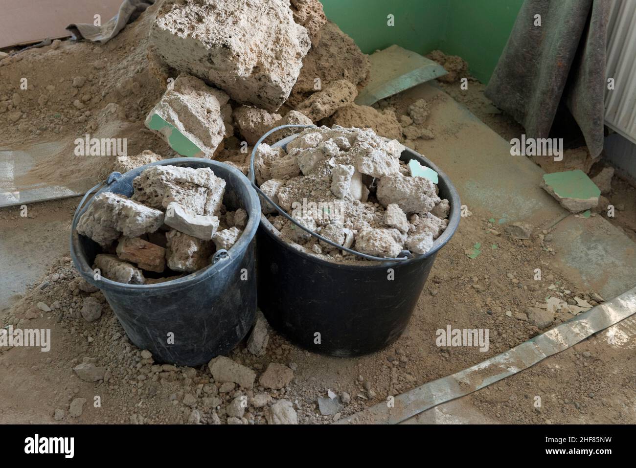 Demolition, masonry, bucket, construction work, renovation ...