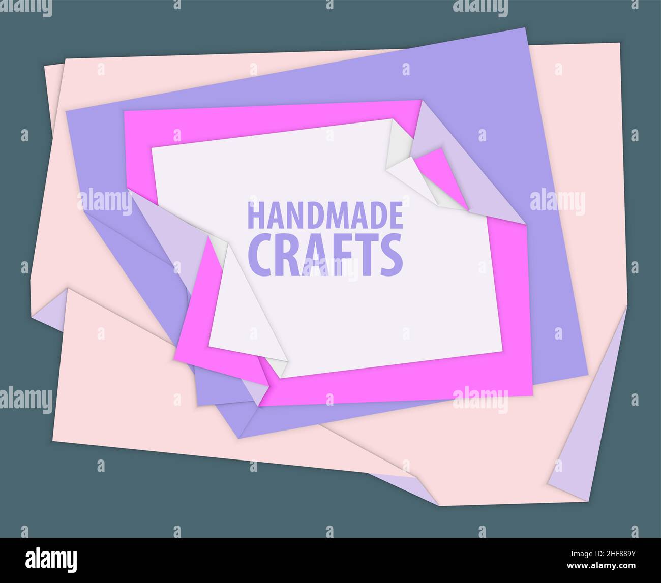 Concept with colorful handmade paper. For print and website design ...