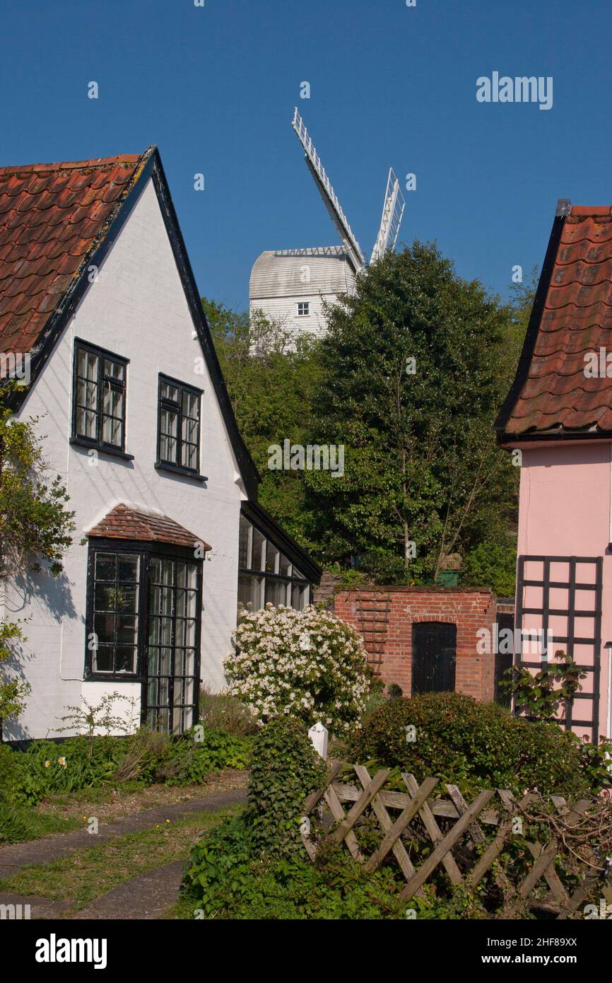 Holton St Peter and post mill, Suffolk, England Stock Photo - Alamy