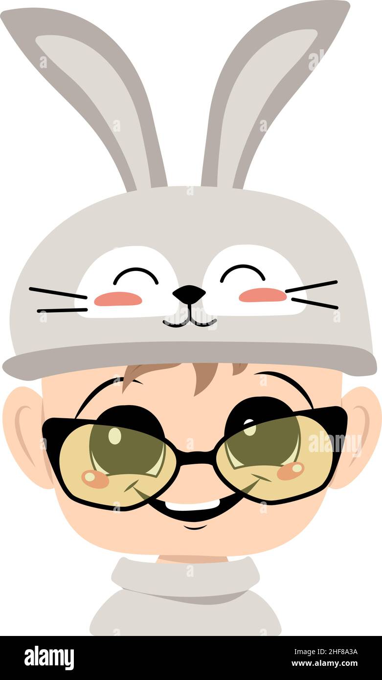 Cheerful boy in rabbit Cut Out Stock Images & Pictures - Alamy