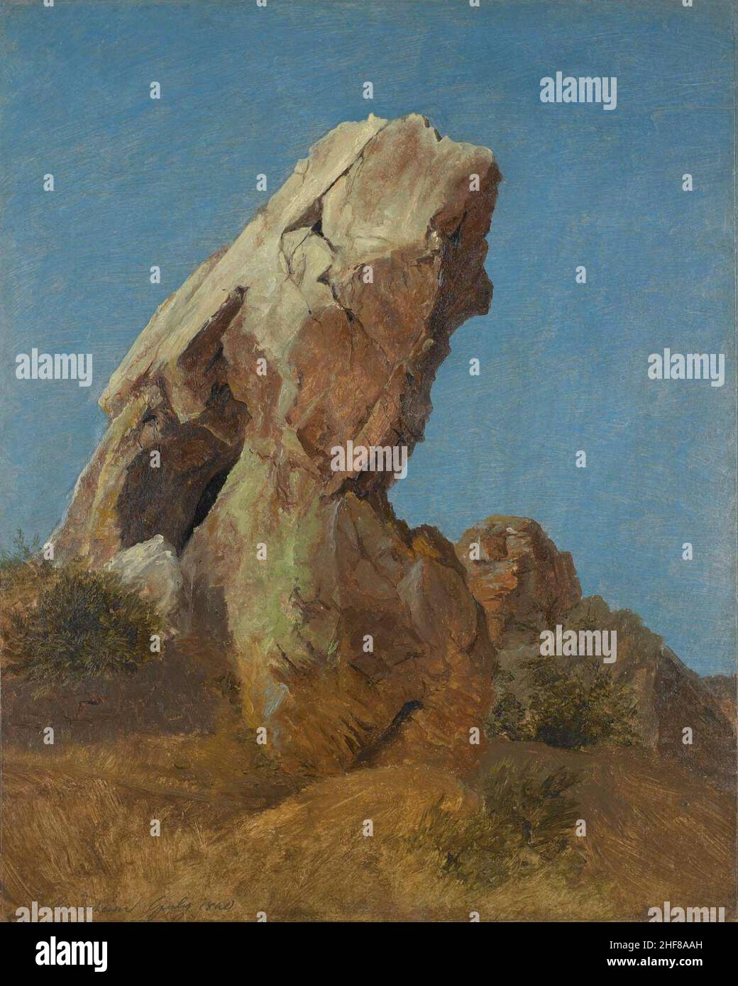 Caspar Scheuren - Felsenstudie (1840 Stock Photo - Alamy