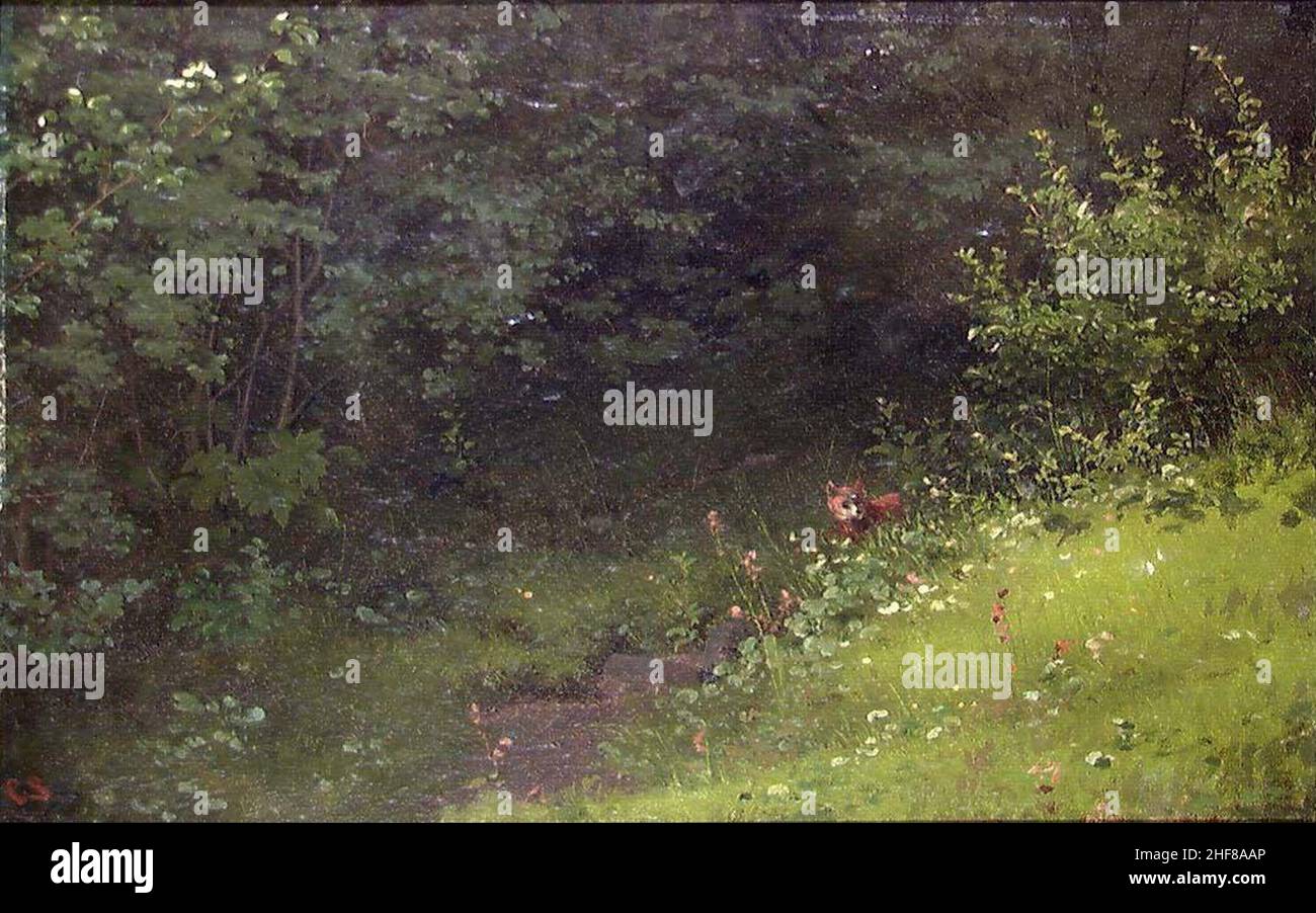 Carl Schøyen - Fox in the Wood Stock Photo - Alamy