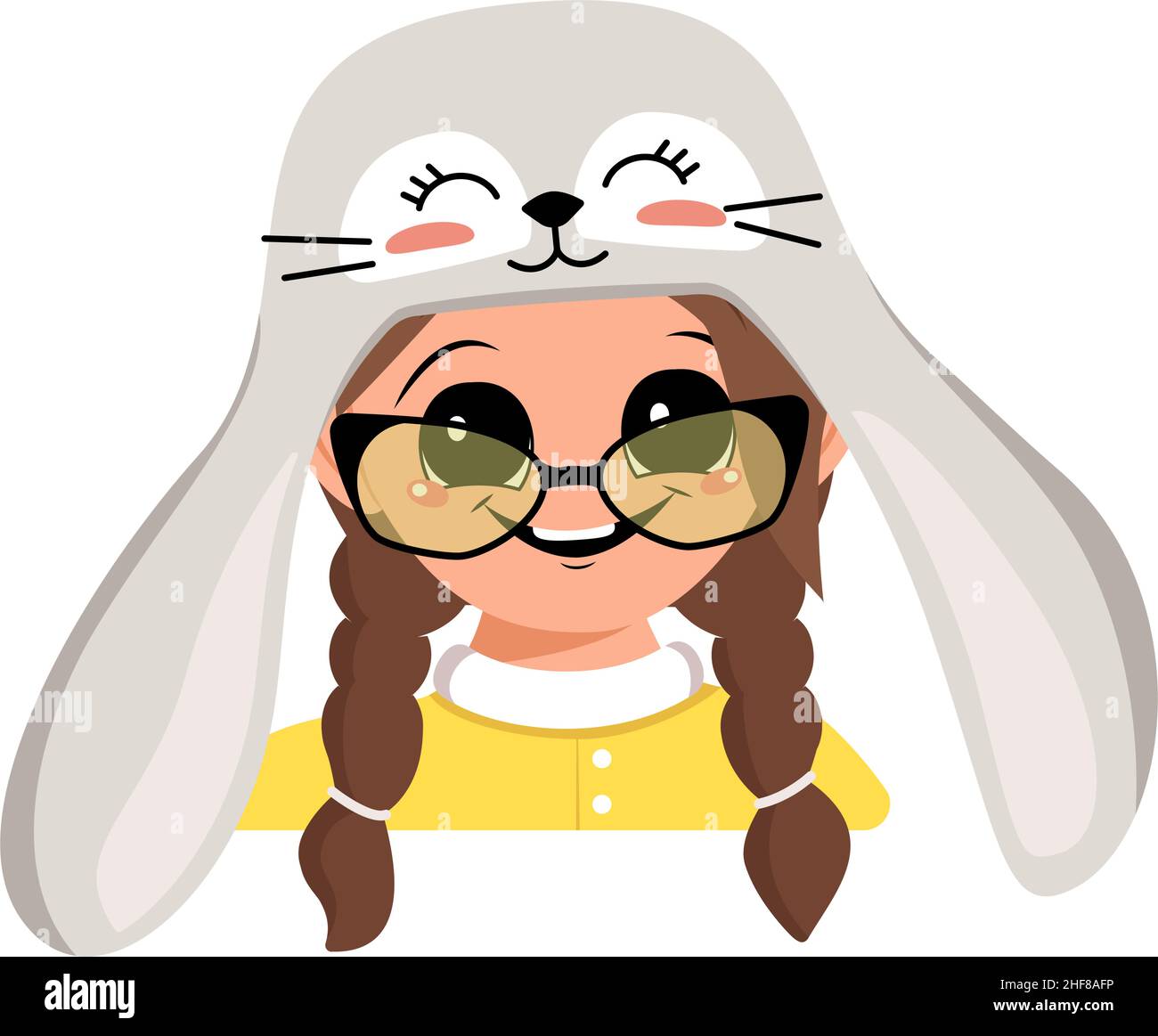 Portrait happy joyful child Stock Vector Images - Alamy