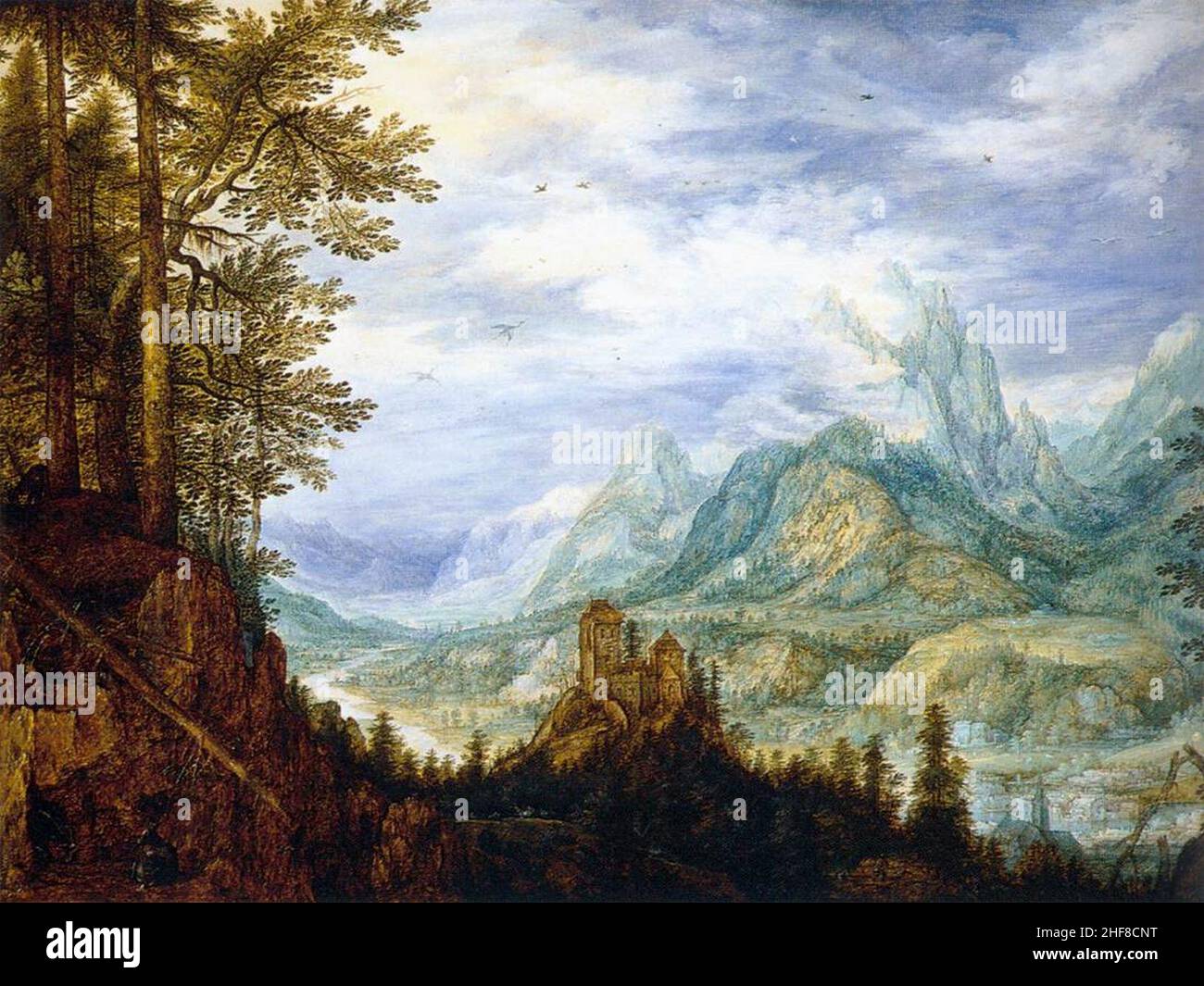 Roelant Savery - Mountainous Landscape with a Castle Stock Photo - Alamy